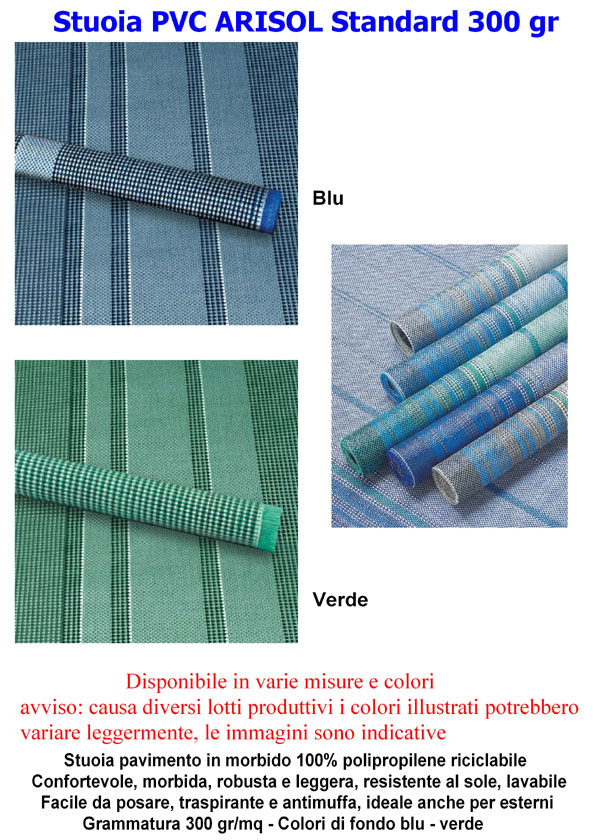 STUOIA ARISOL 300 PVC TAPPETO Campeggio veranda